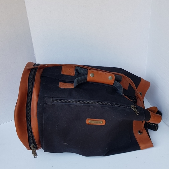 TJ madison | Bags | Tj Madison Travel Bag Canvas And Leather | Poshmark